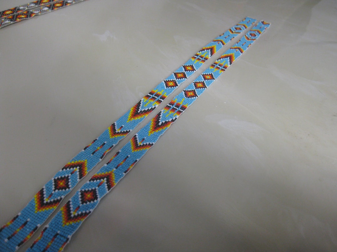 Beaded Strips Bead Work, Craft, Non-native, Sew-on, 24 Long X 3/4 Wide ...