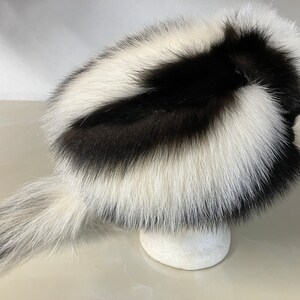 Handmade Skunk Hat With Face Extra Wide White Stripes - Etsy