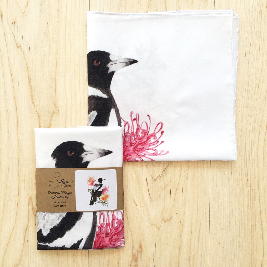 Handkerchief Women's Single Hankie, Australian Magpie, Ladies ...