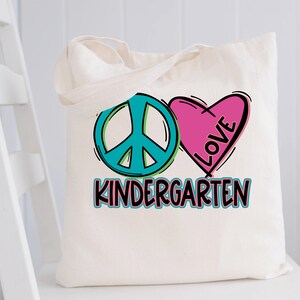 Kindergarten SVG / Peace Love Kindergarten SVG / Back to School SVG ...