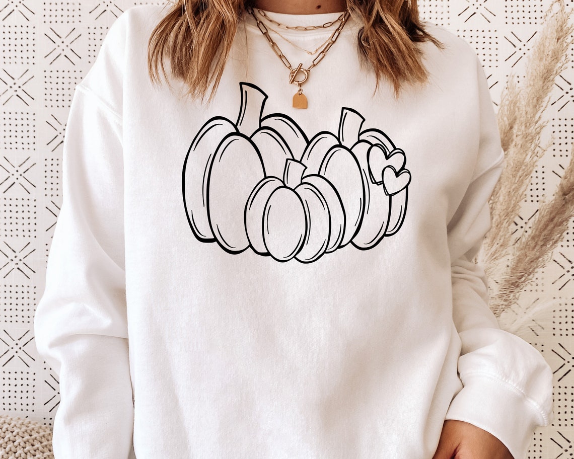 3 Pumpkins Outline SVG / Pumpkin Outline SVG / Fall SVG / Pumpkin Clip ...
