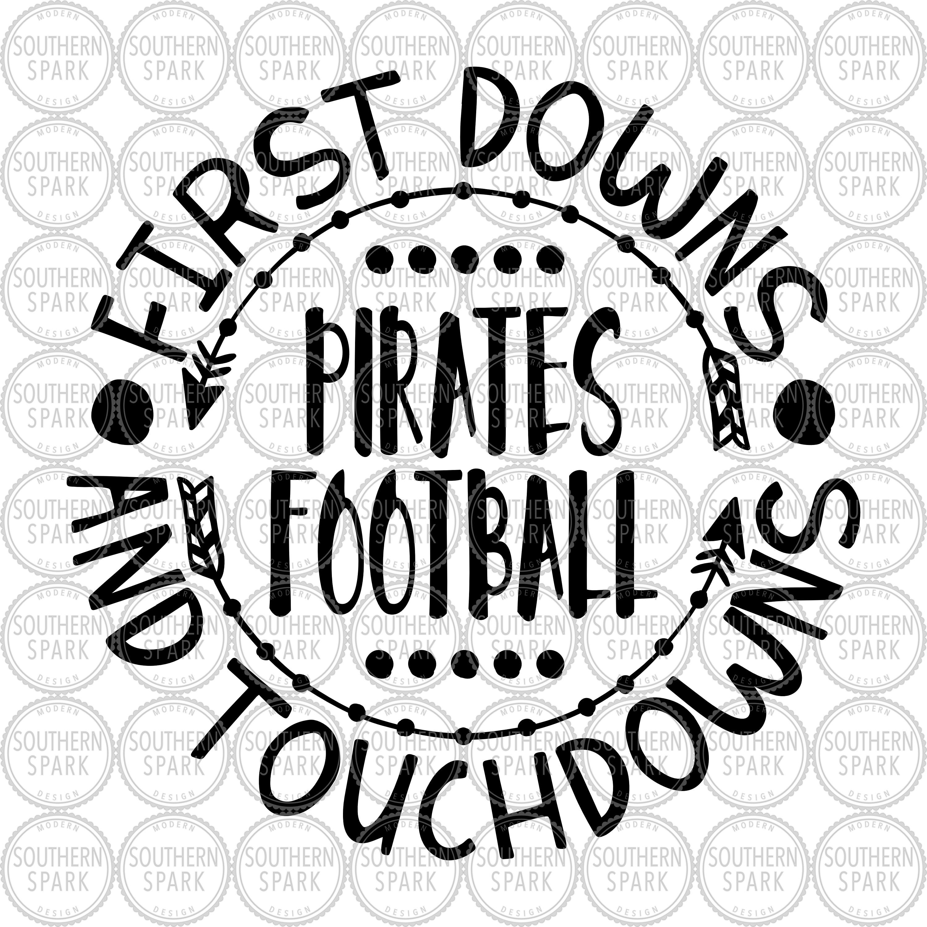Football SVG / First Downs Touchdowns SVG / Pirates SVG / | Etsy