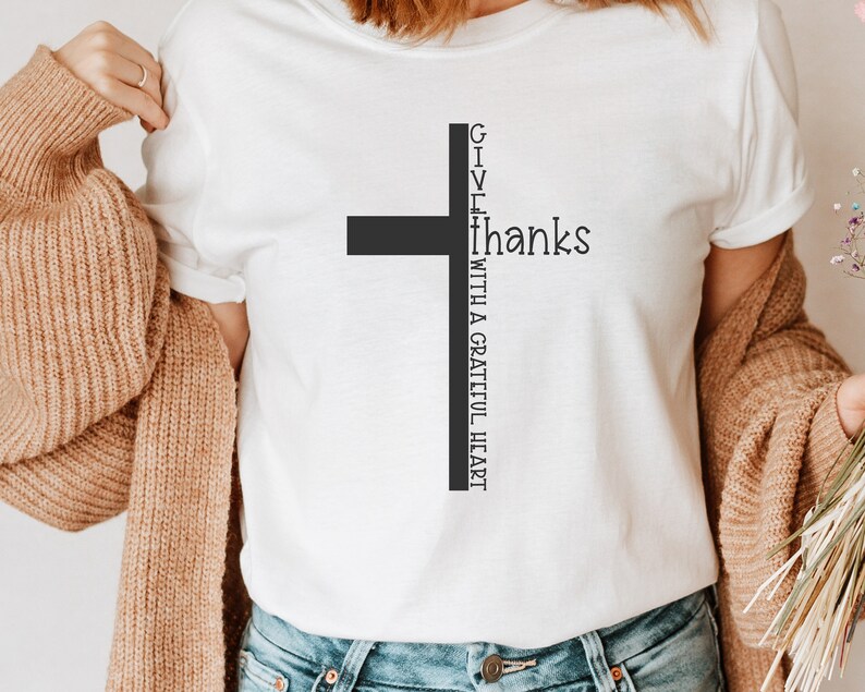 Give Thanks With A Grateful Heart Cross Svg Png Eps Pdf Jpg - Etsy
