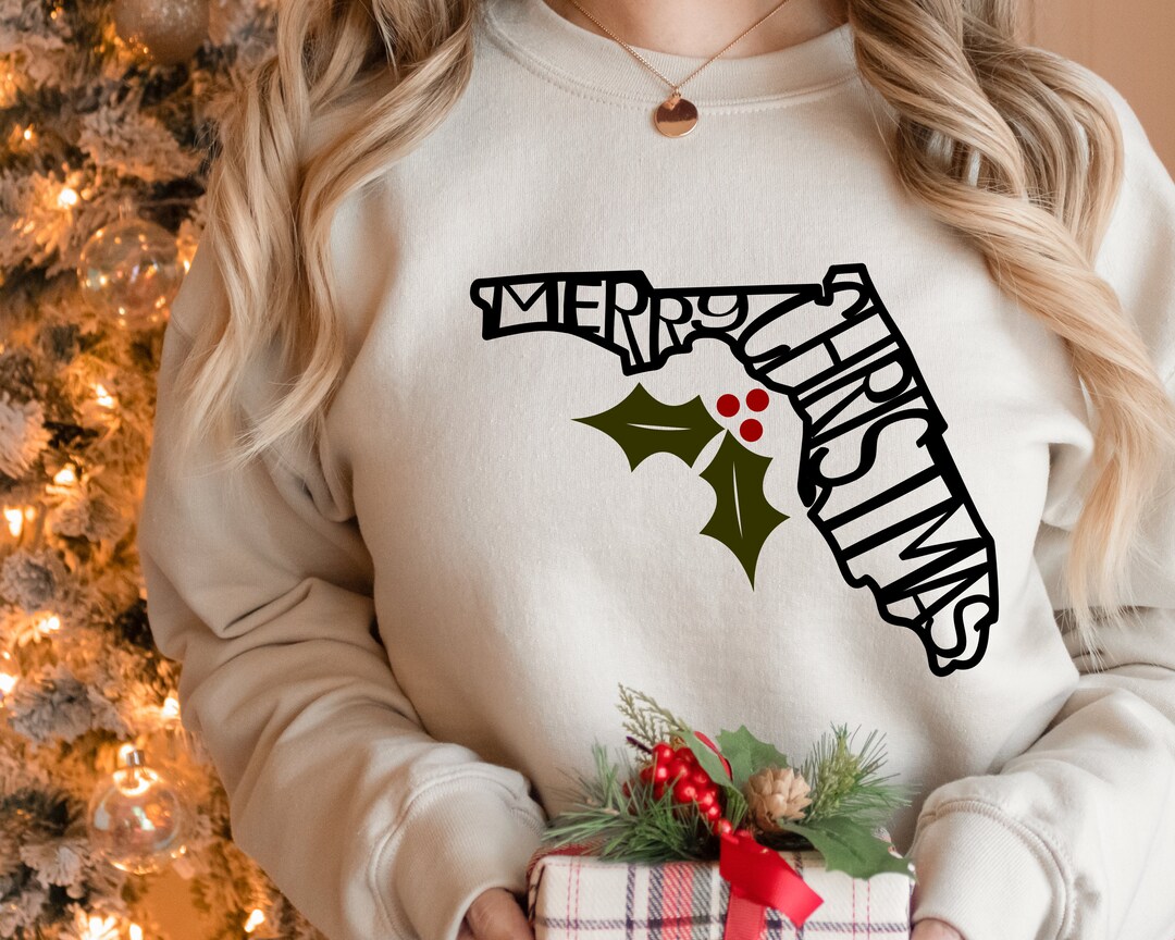 Florida Merry Christmas Svg Png Eps Pdf Jpg Dxf - Etsy
