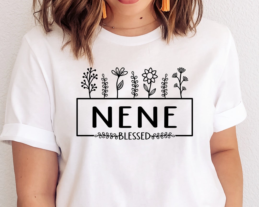 Mother's Day Nene SVG / Nene With Flowers SVG / Hand Drawn Flowers ...