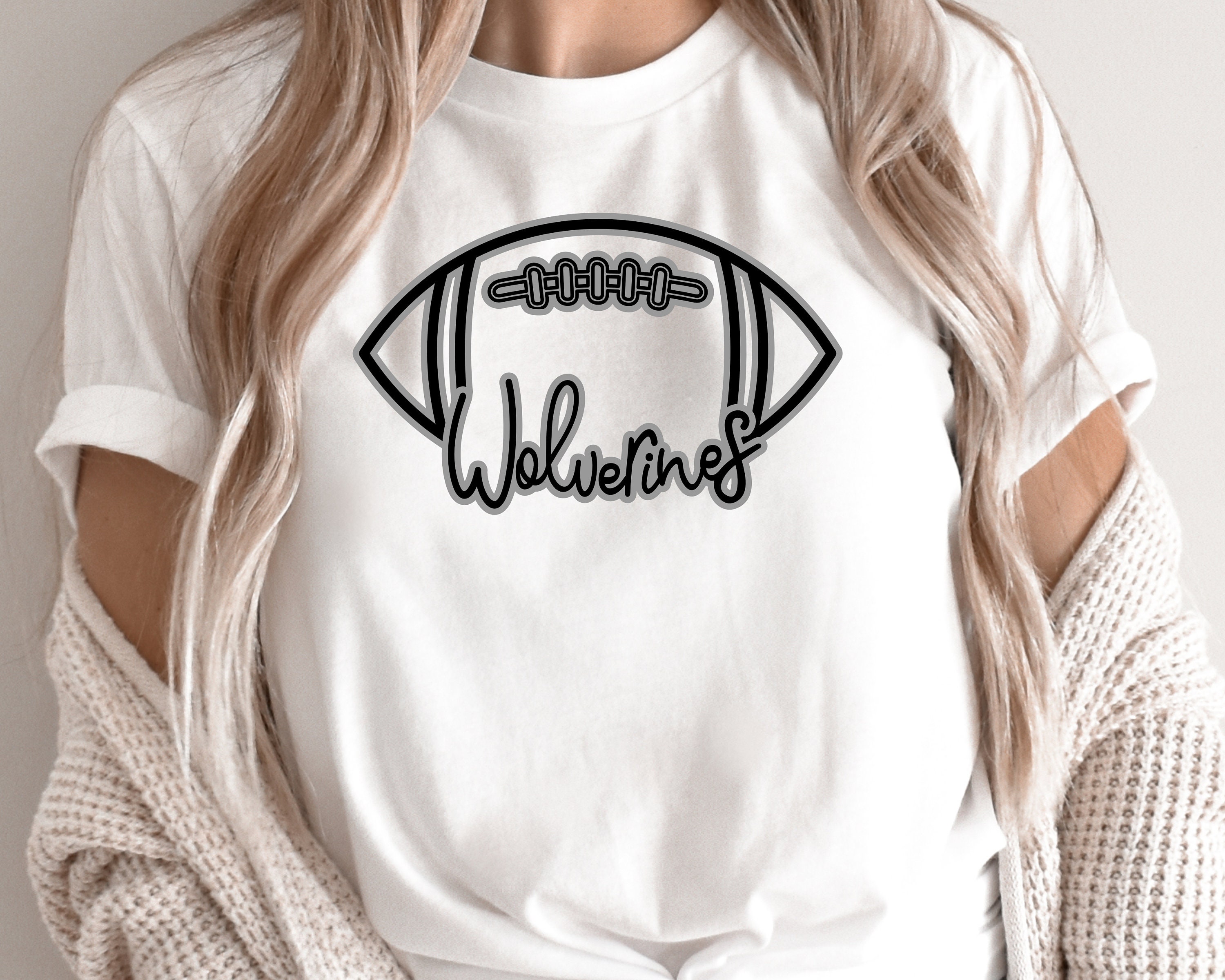 Wolverines SVG / Football SVG / Football Outline SVG / Back to - Etsy