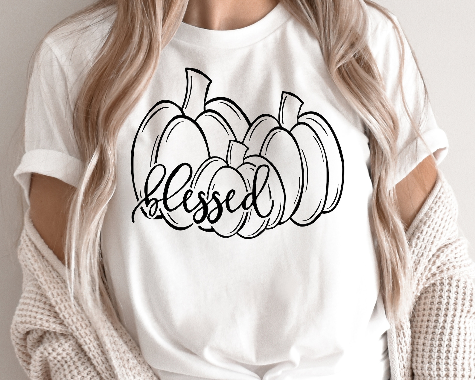 Blessed Pumpkins Outline SVG / Pumpkin Outline SVG / Fall SVG - Etsy