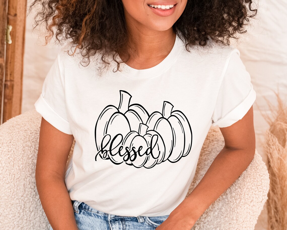 Blessed Pumpkins Outline SVG / Pumpkin Outline SVG / Fall SVG - Etsy