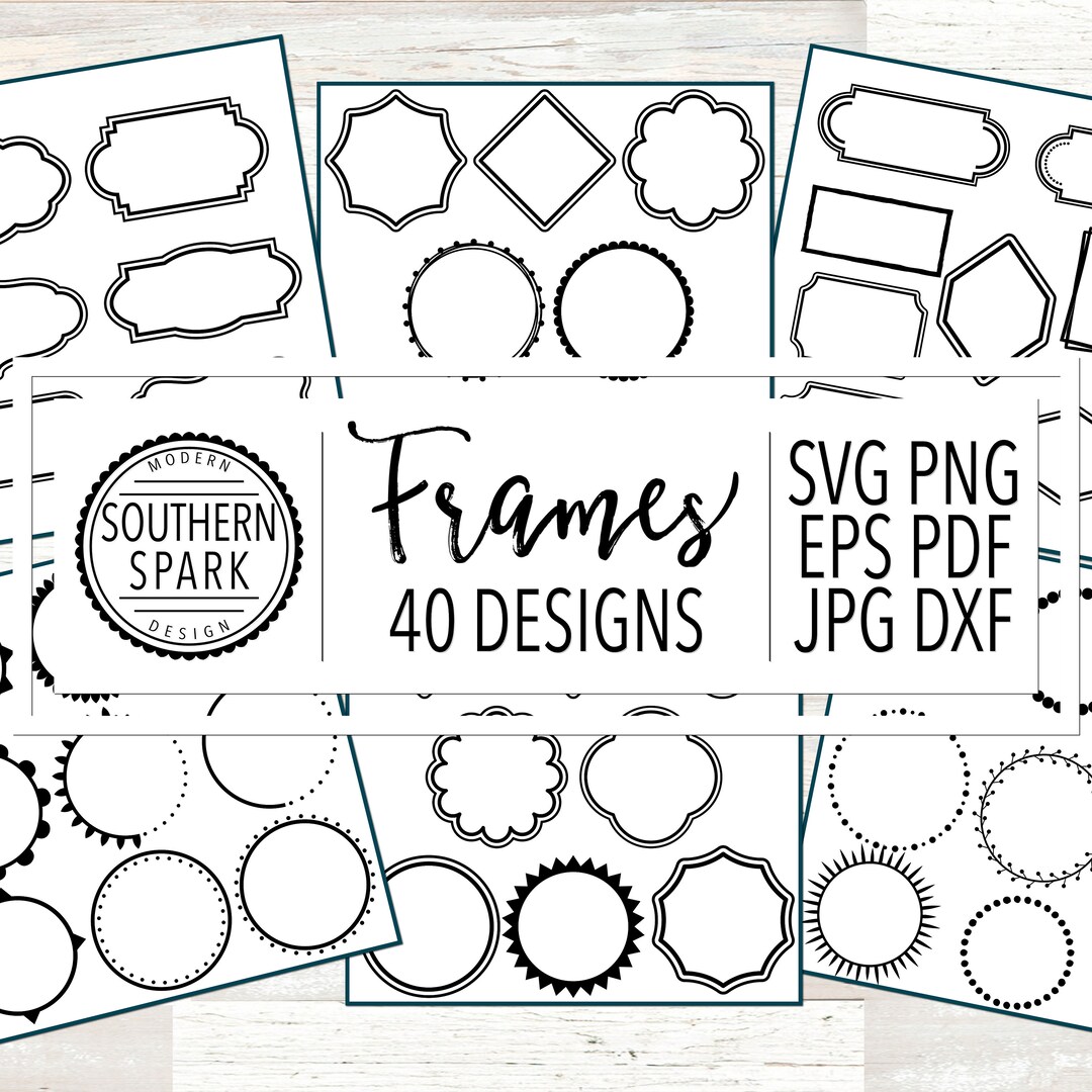 Bundle Frames Round Square Rectangle Wreath / Frame SVG / Frame PNG ...