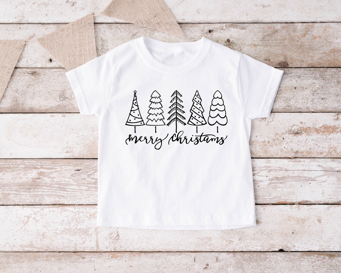 Merry Christmas SVG / Three Trees SVG / Christmas Trees SVG / - Etsy