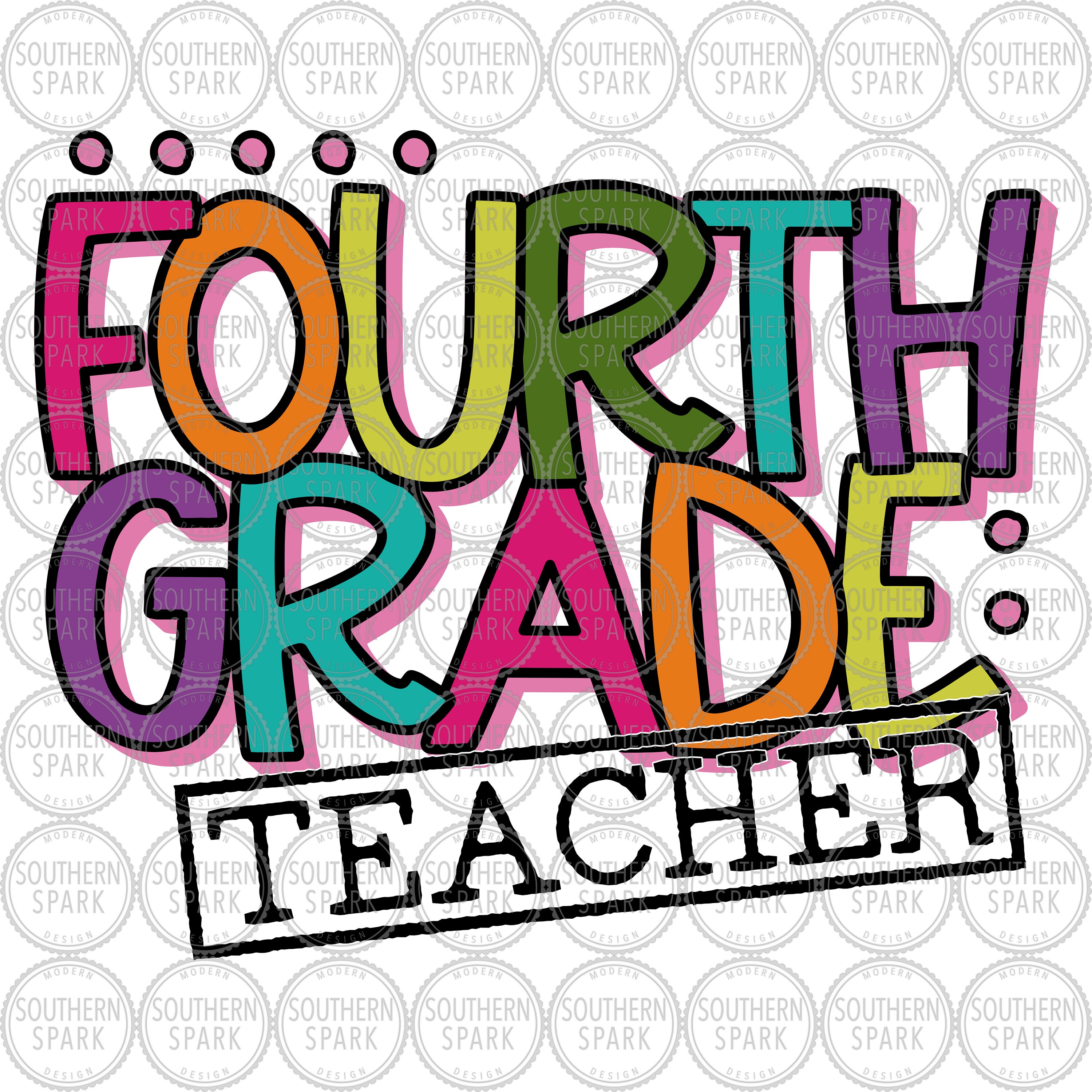 Fourth Grade Teacher SVG / Fourth Grade SVG / First Day Back - Etsy