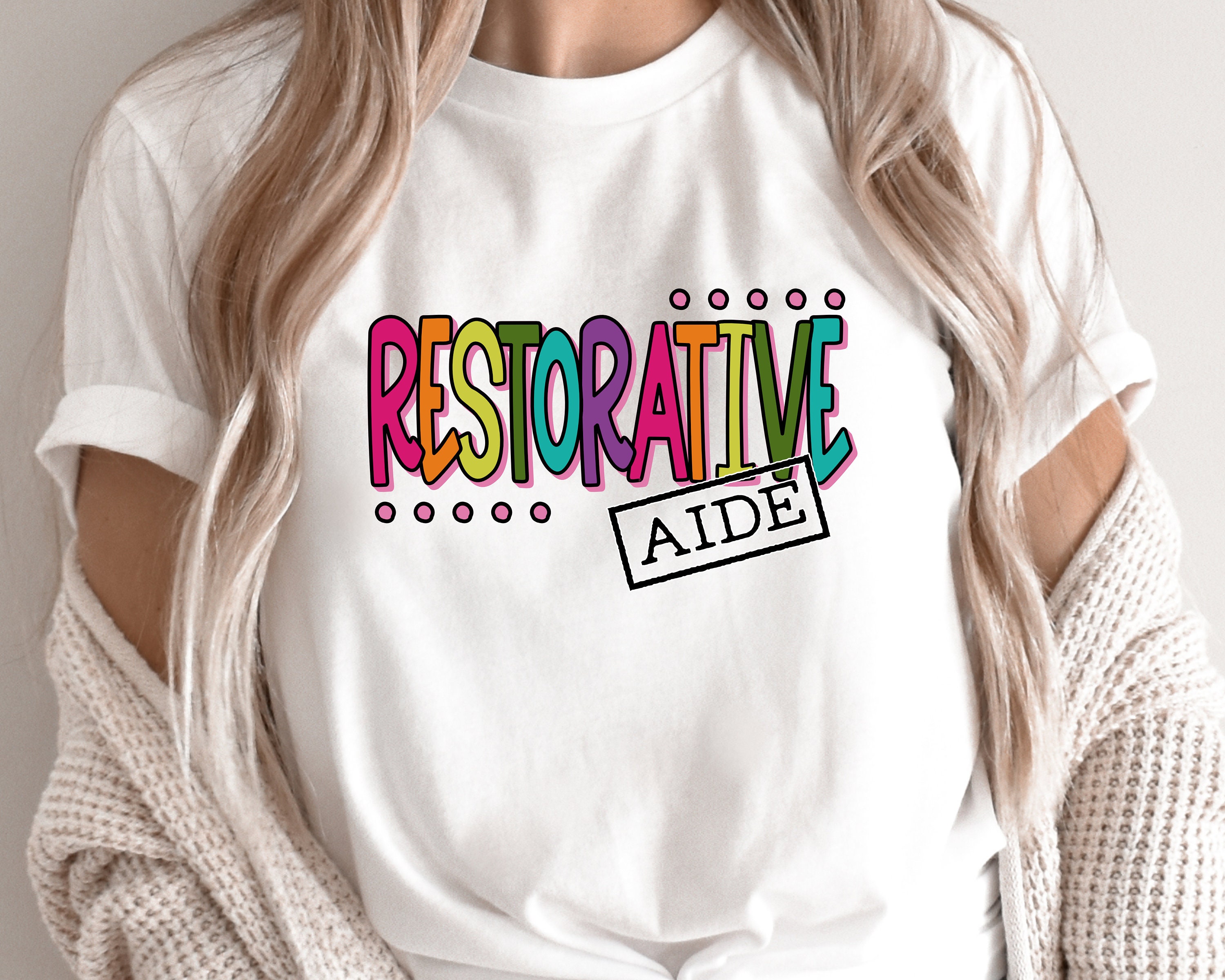 Restorative Aide SVG PNG / School Aide SVG / Colorful Health - Etsy