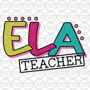 ELA Teacher SVG / English and Language Arts SVG / Back to School / Cut ...