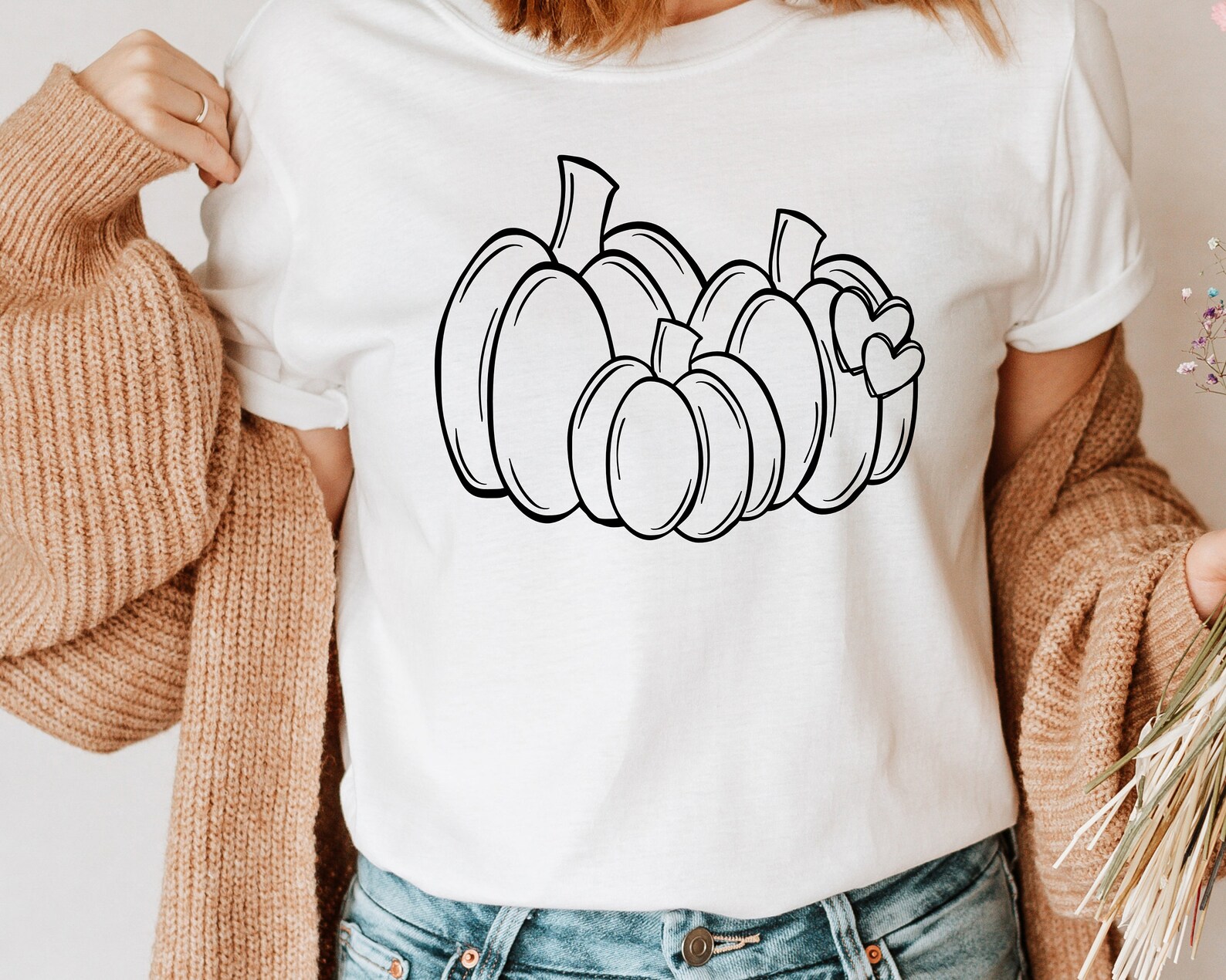 3 Pumpkins Outline SVG / Pumpkin Outline SVG / Fall SVG / Pumpkin Clip ...