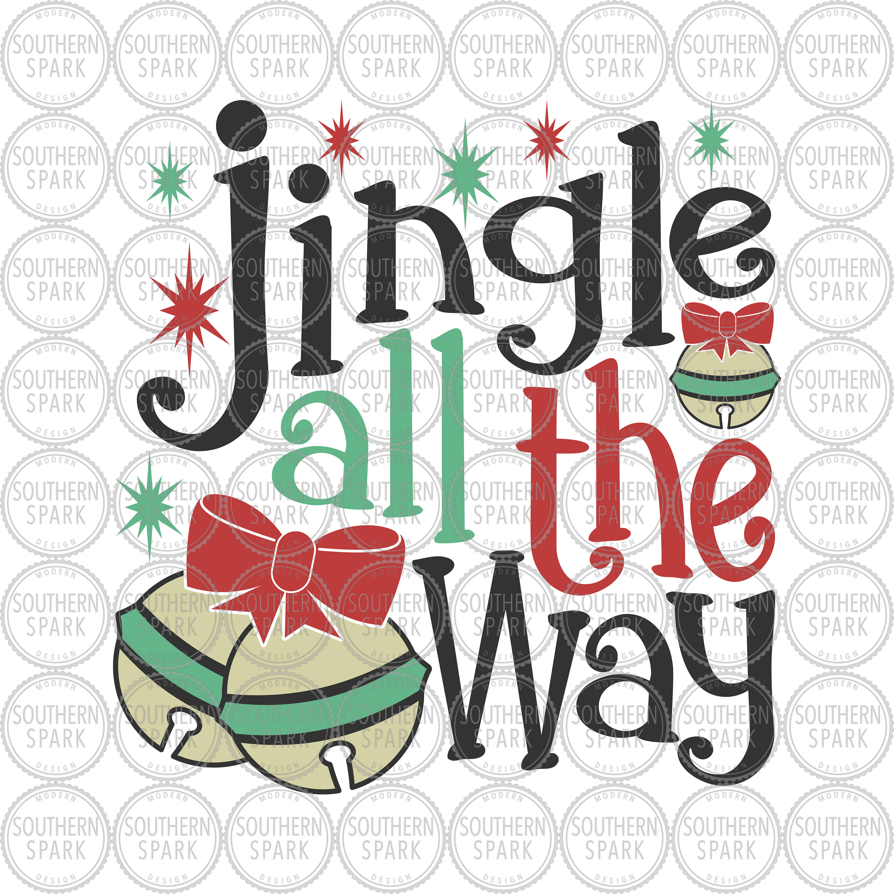 Christmas SVG / Jingle All the Way SVG / Bells SVG / Christmas - Etsy