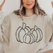 3 Pumpkins Outline SVG / Pumpkin Outline SVG / Fall SVG / Pumpkin Clip ...