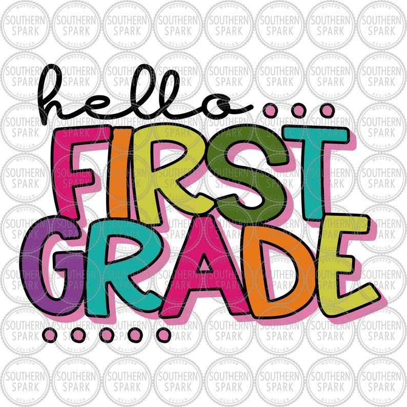 Hello First Grade SVG / First Grade SVG / First Day School / - Etsy