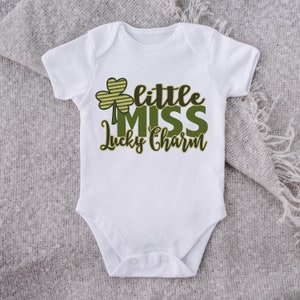 St Patrick's Day SVG / Little Miss Lucky Charm SVG / Shamrock / Cut ...