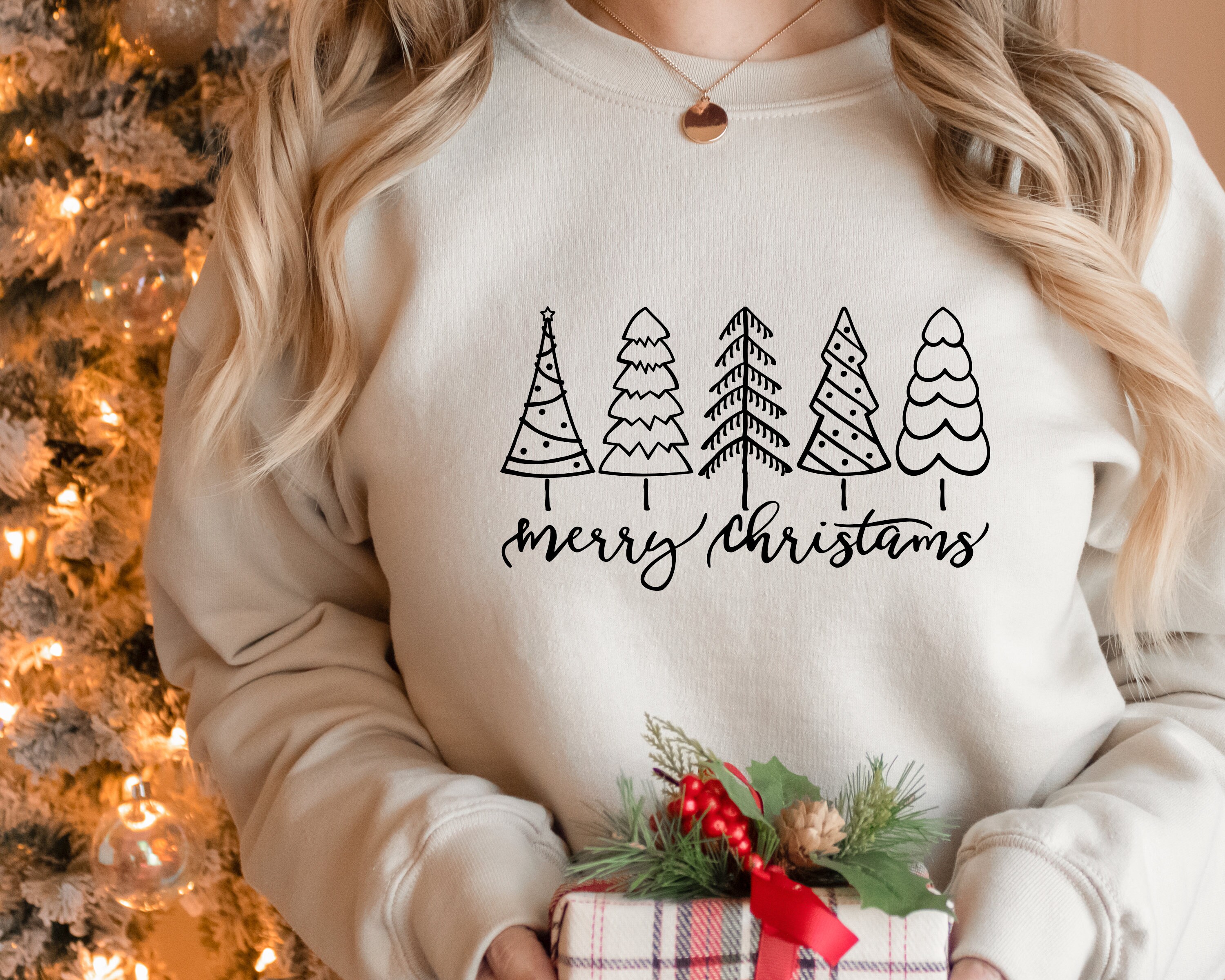 Merry Christmas SVG / Three Trees SVG / Christmas Trees SVG / - Etsy