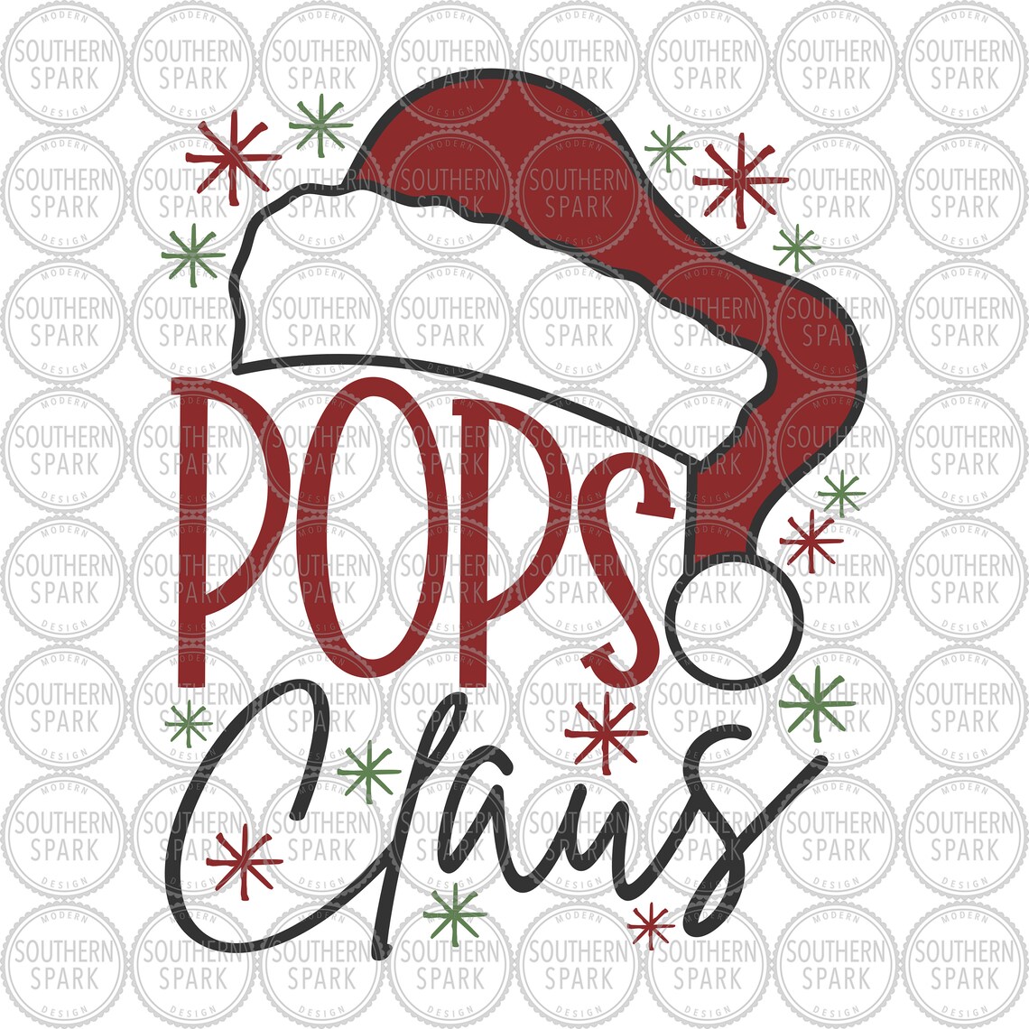 Christmas SVG / Pops Claus SVG / Pops Claus PNG / Santa Hat / Santa ...