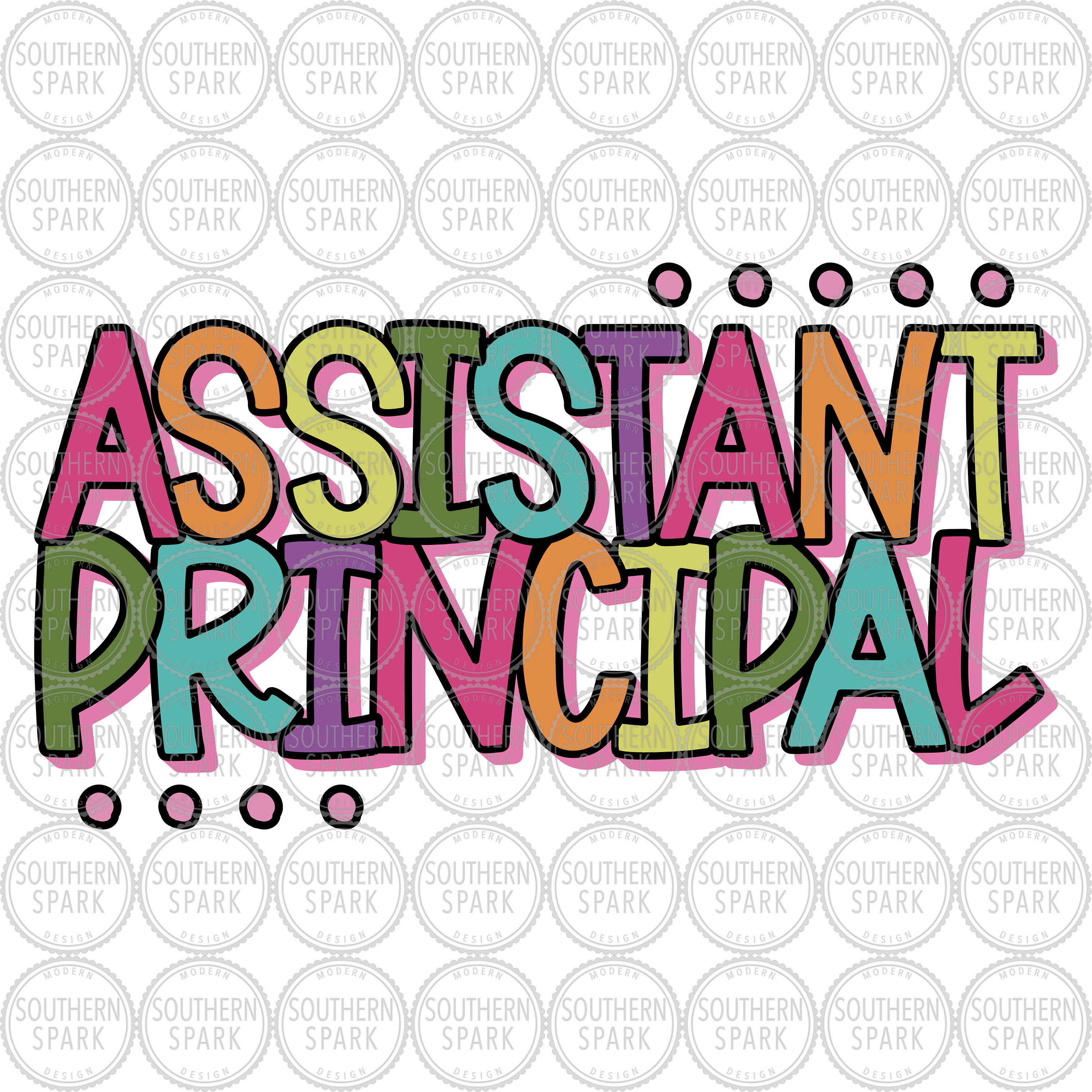 Assistant Principal SVG / Colorful Faculty / First Day SVG / - Etsy