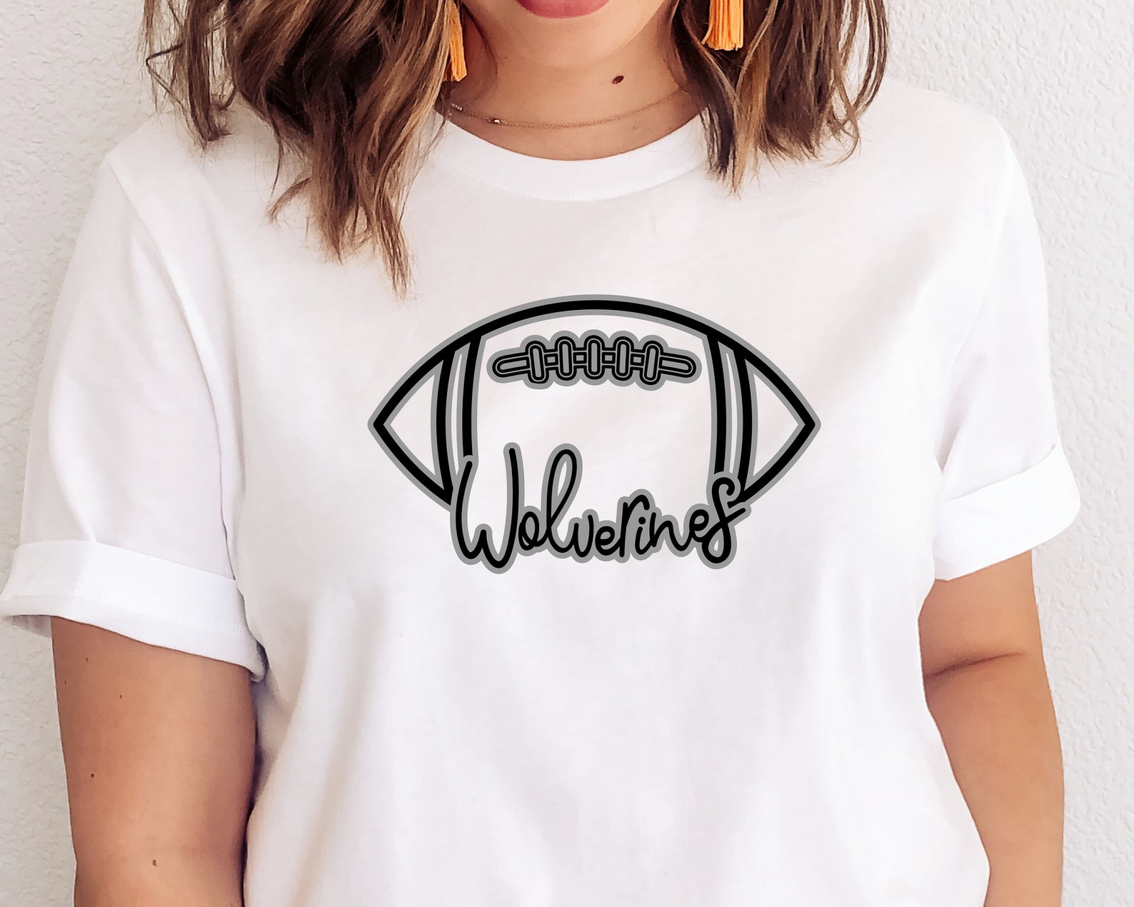 Wolverines SVG / Football SVG / Football Outline SVG / Back to - Etsy