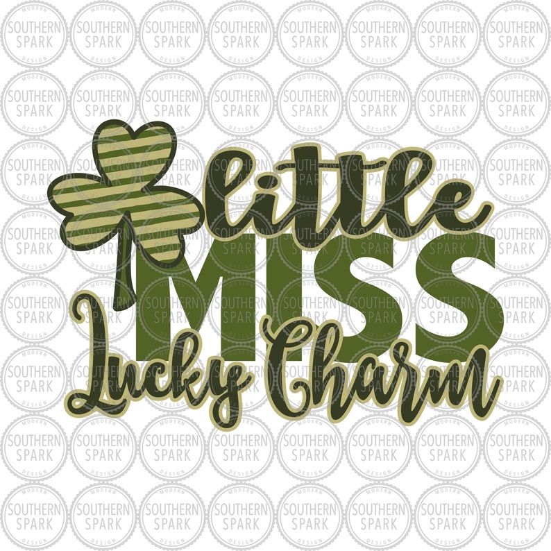 St Patrick's Day SVG / Little Miss Lucky Charm SVG / - Etsy