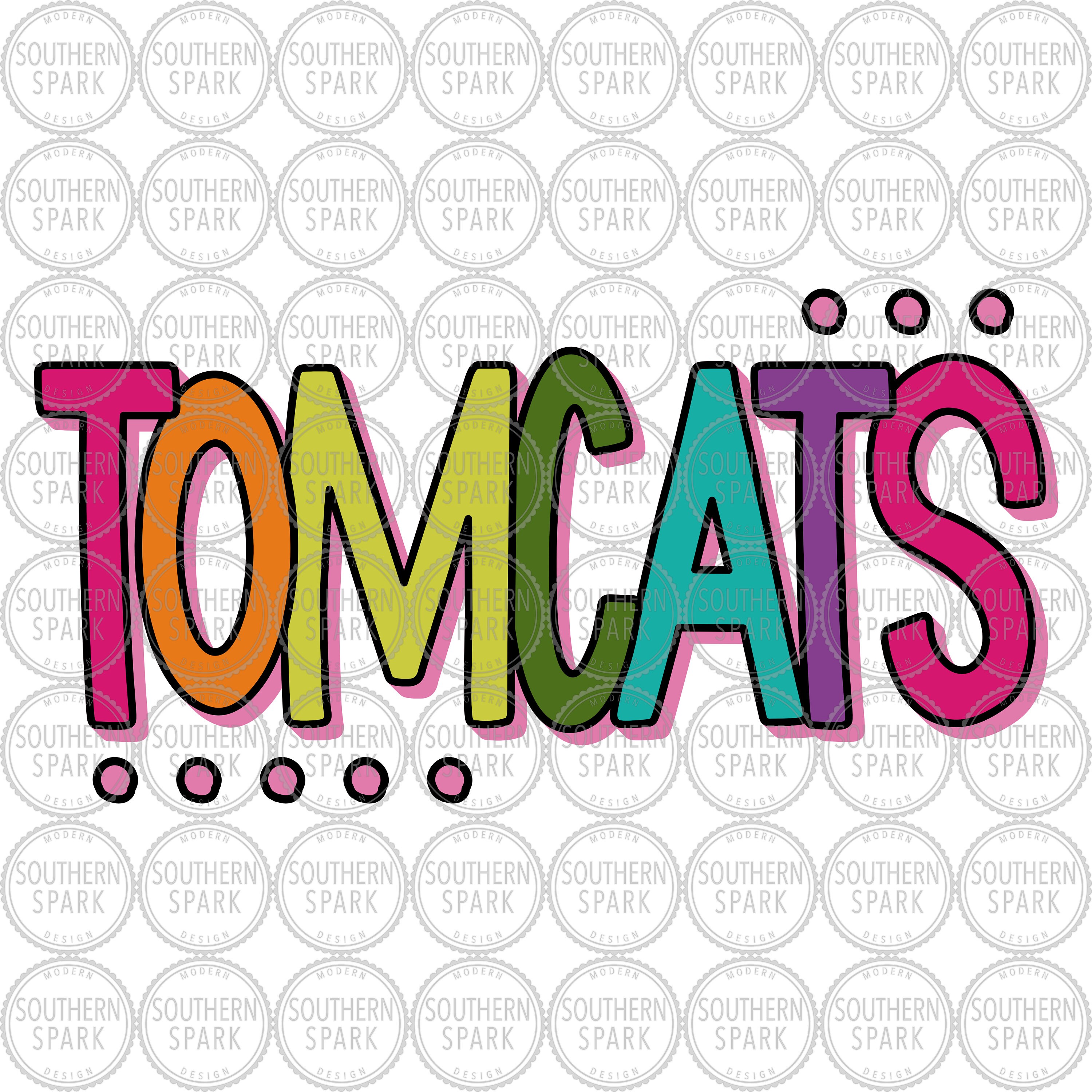 Tomcats Mascot SVG / Tomcat Pride SVG / First Day School / Football ...
