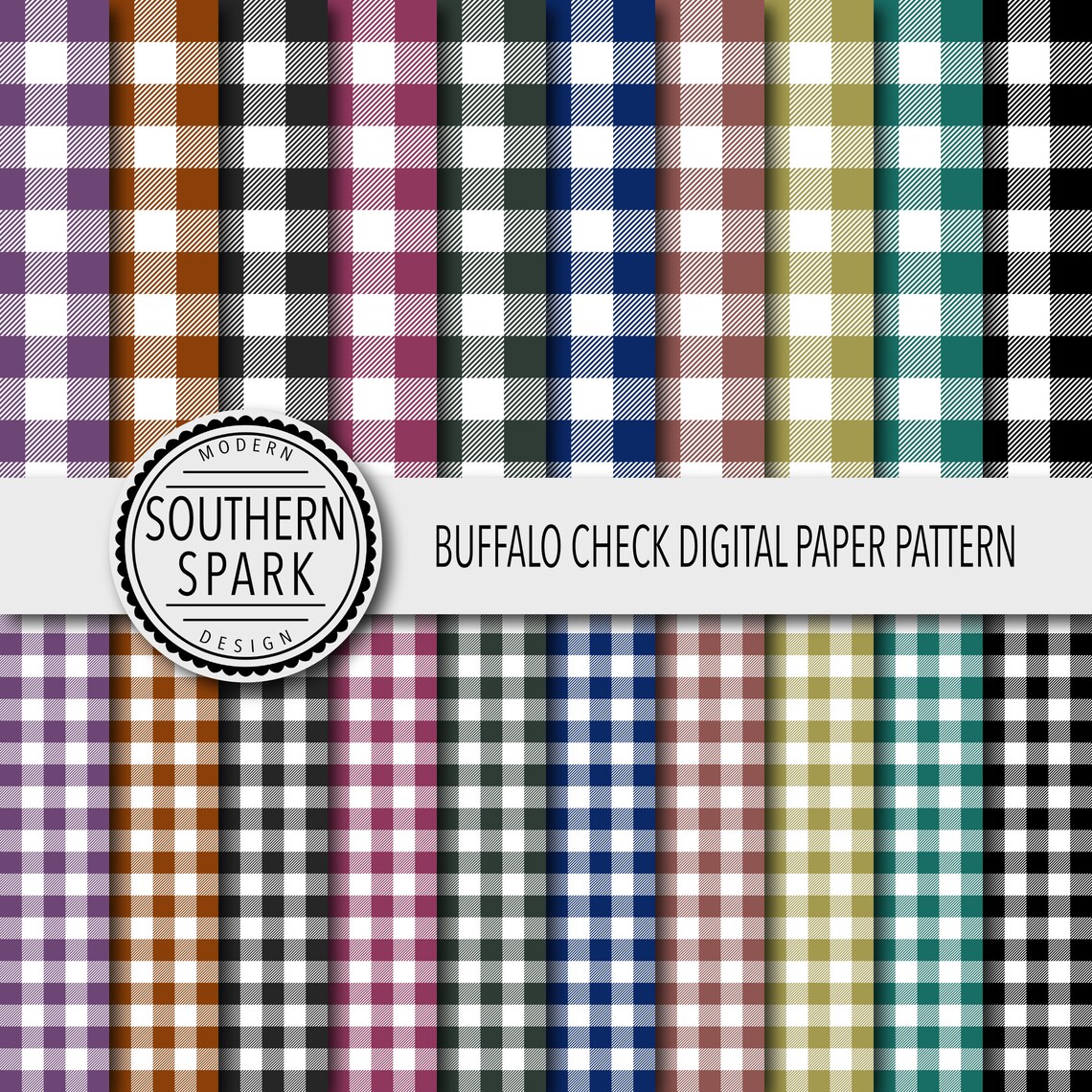 Digital Paper Pattern EPS / Digital Paper JPG / Buffalo Check - Etsy