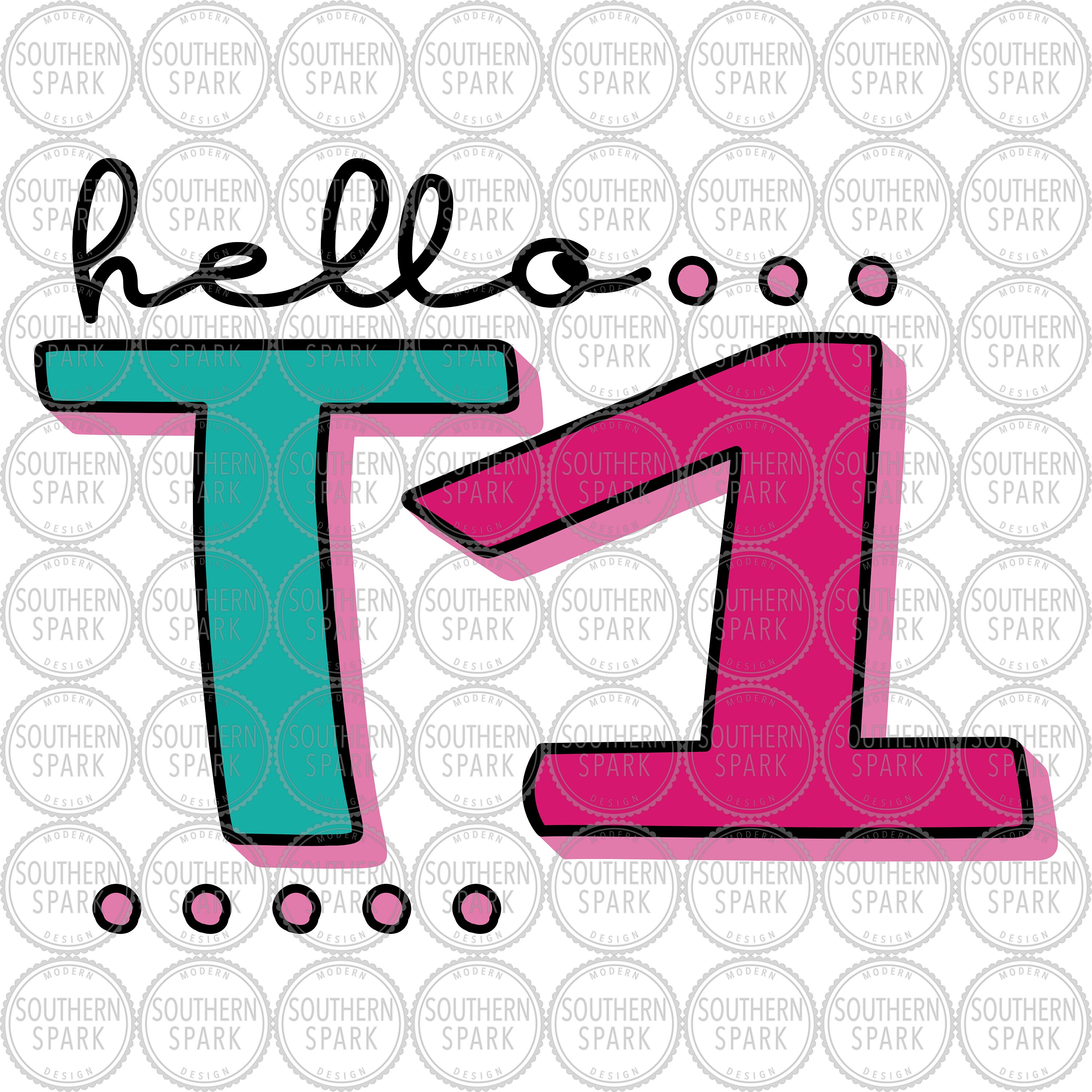 Hello T1 SVG / Transitioning to 1st SVG / School First Day / Back to ...