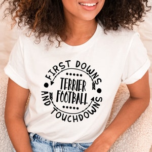 Football SVG / First Downs Touchdowns SVG / Terrier Football / Cheer ...