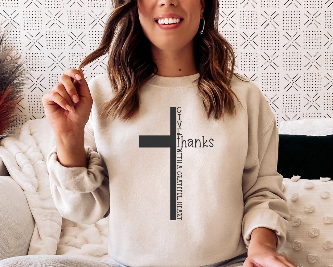 Give Thanks With A Grateful Heart Cross Svg Png Eps Pdf Jpg Dxf - Etsy