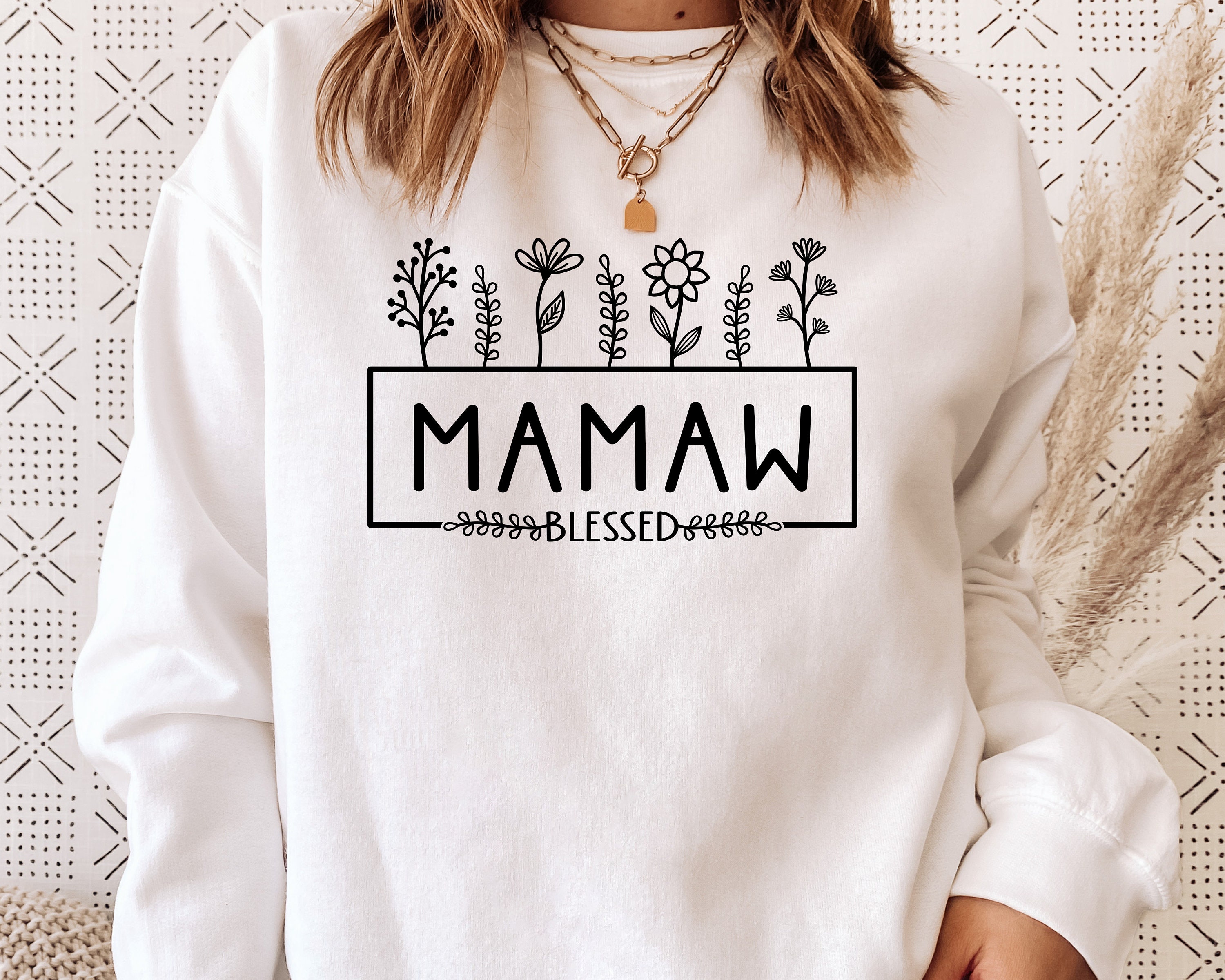 Mother's Day Mamaw SVG / Mamaw With Flowers SVG / Hand - Etsy