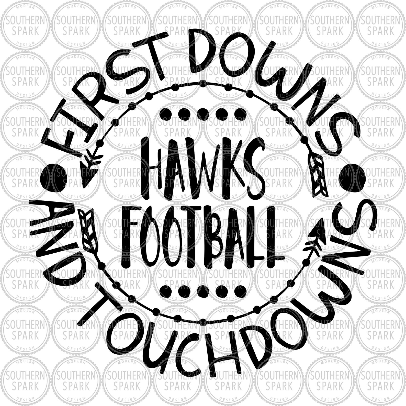 Football SVG / First Downs and Touchdowns SVG / Hawks Football - Etsy