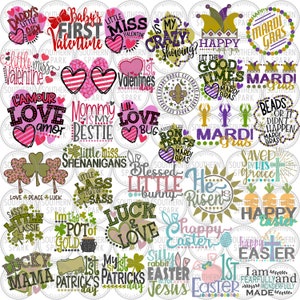 Holiday Bundle Valentine's Mardi St Patrick's Easter Mother's Father's ...