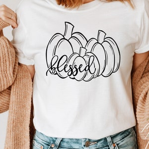 Blessed Pumpkins Outline SVG / Pumpkin Outline SVG / Fall SVG / Clip ...