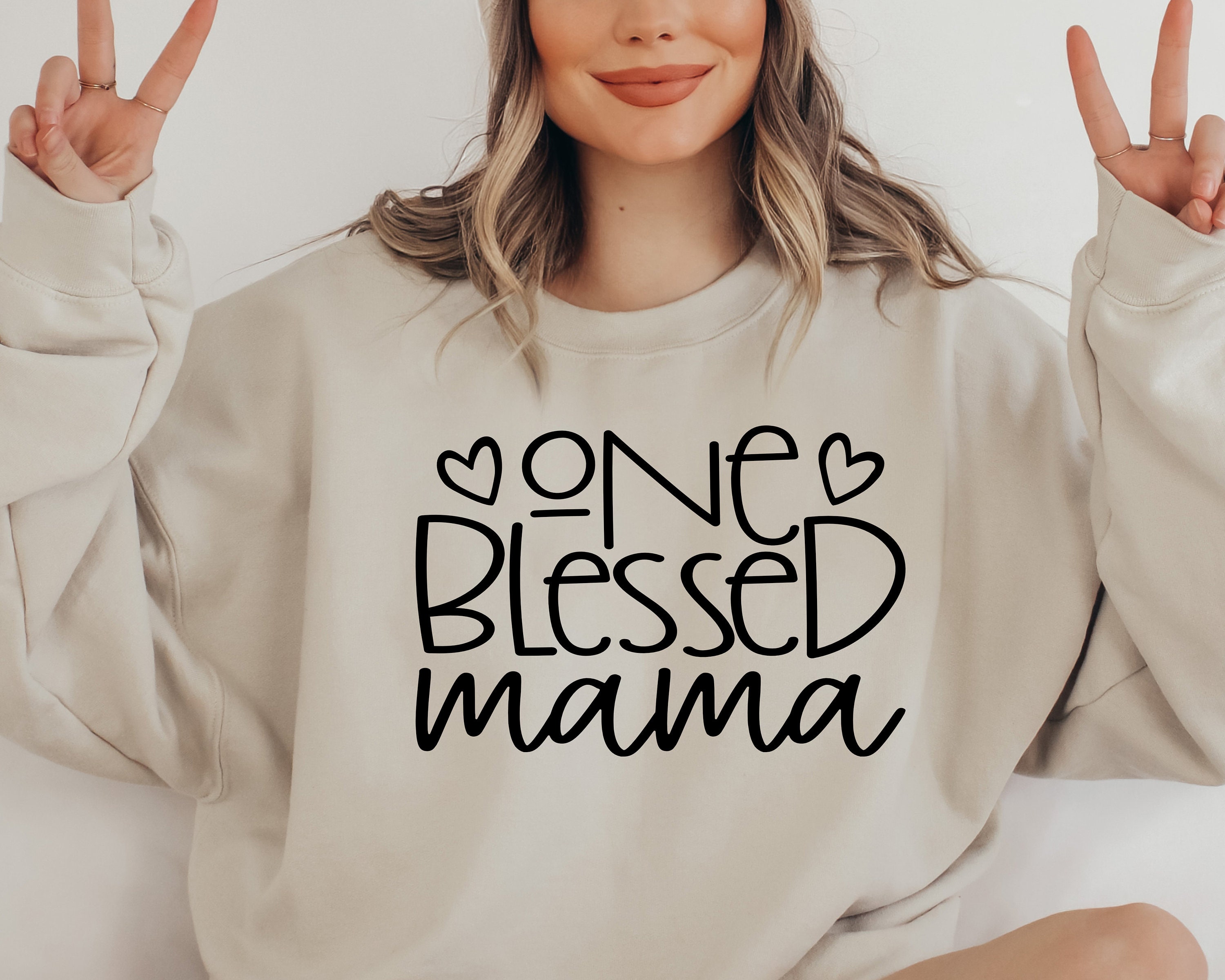 One Blessed Mama Svg Png Eps Pdf Jpg Dxf - Mother's Day Design (digital ...