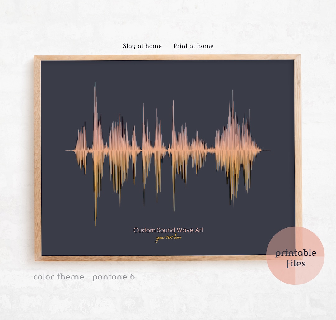 Personalised Soundwave Art Print, Printa at Home Sound Wave Printable ...