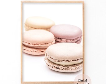 French Macarons Macaron Printable Poster Food Photography | Etsy