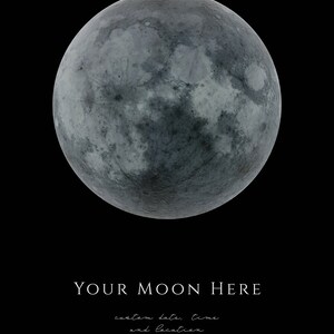 Personalised Moon Phase Poster High Resolution Printable - Etsy