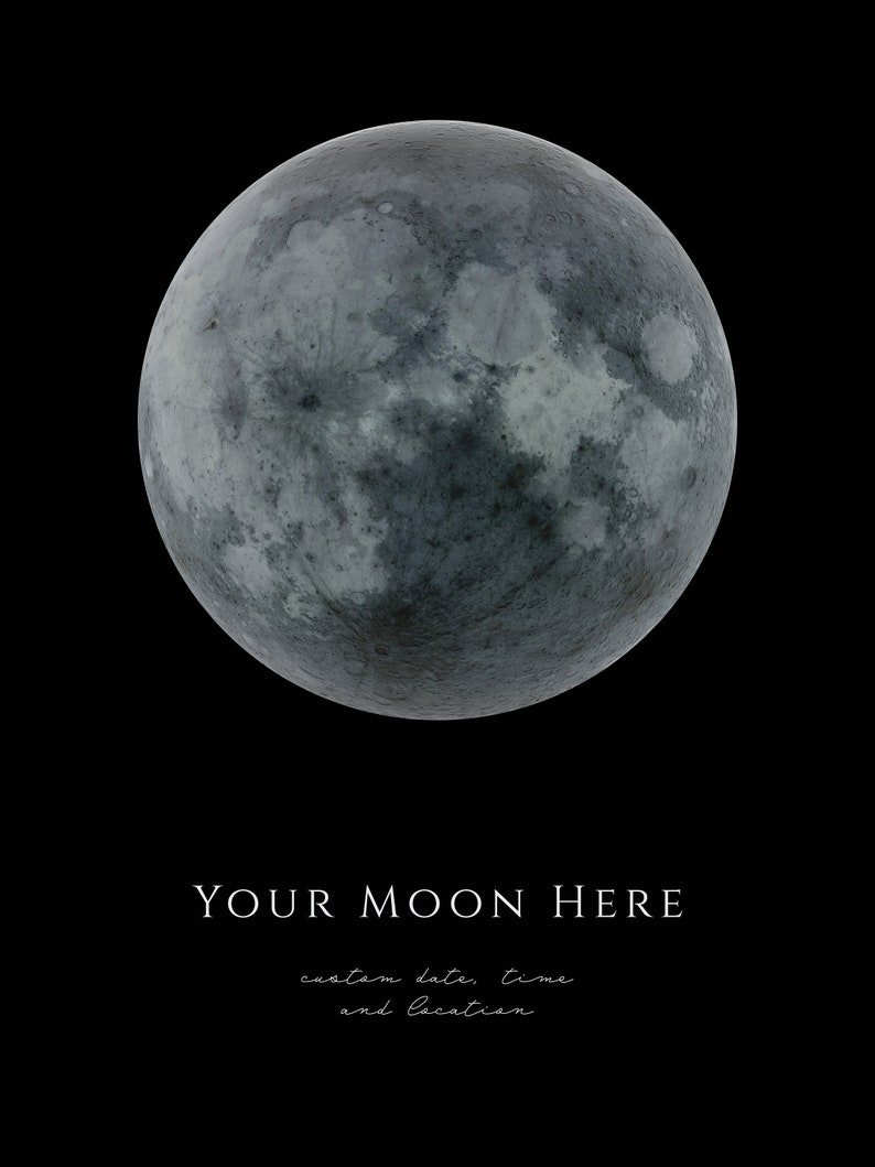 Personalised Moon Phase Poster High Resolution Printable - Etsy