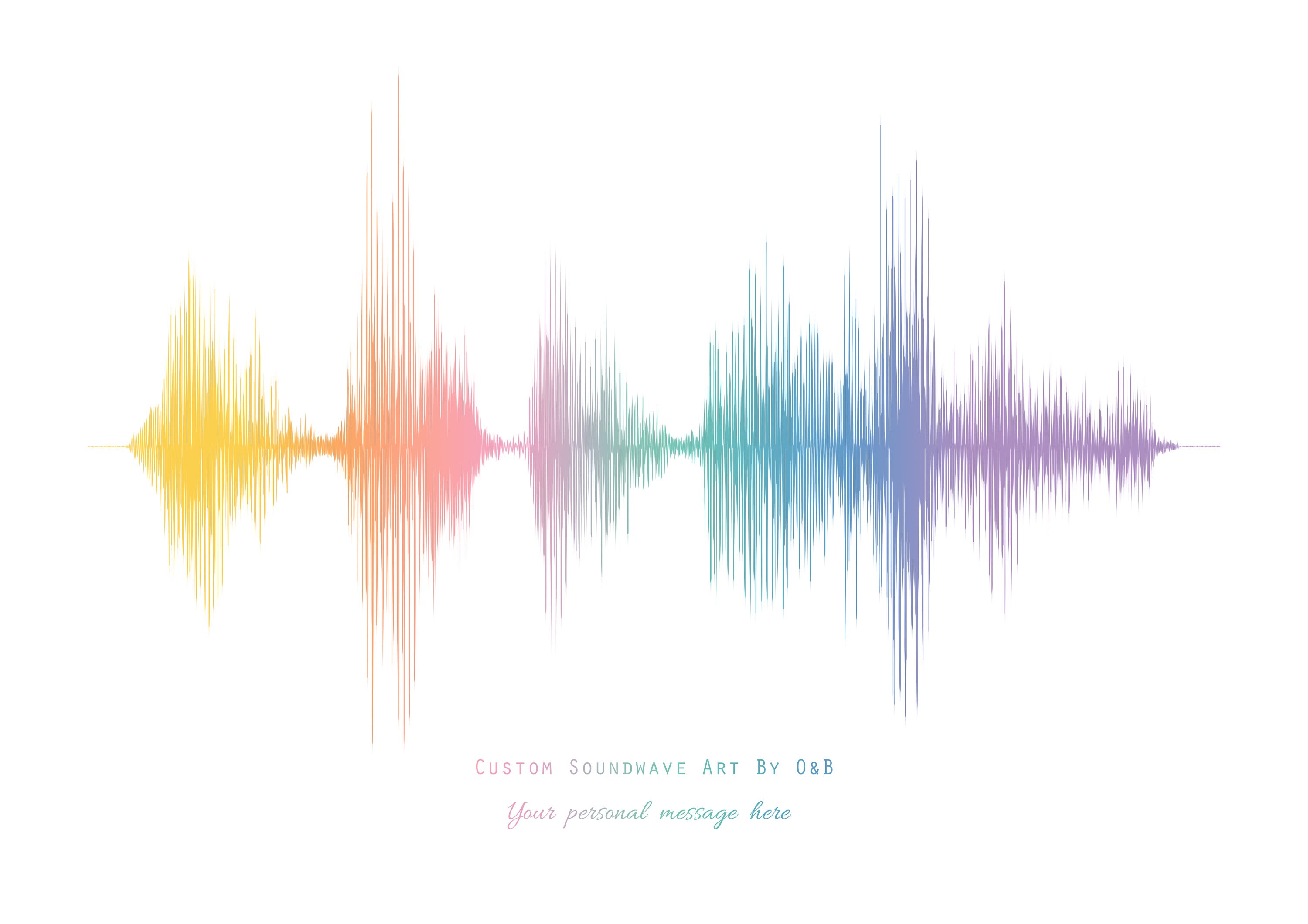 Sound Wave Art Personalise Soundwave Art Print Custom Wall - Etsy