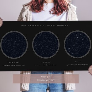 Personalised Star Maps, Multiple Star Map Printable Poster ...