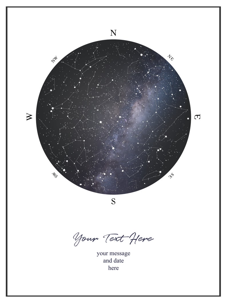 Custom Star Map Star Map Printable Poster Sky Map Sky - Etsy