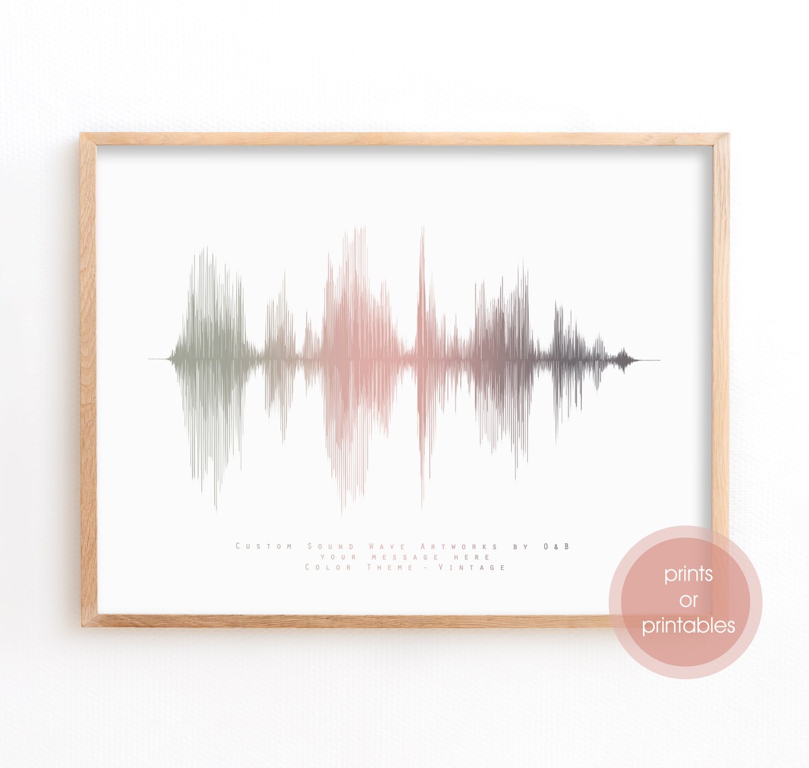 Soundwave Print Custom Soundwave Artworks Personalized Sound | Etsy