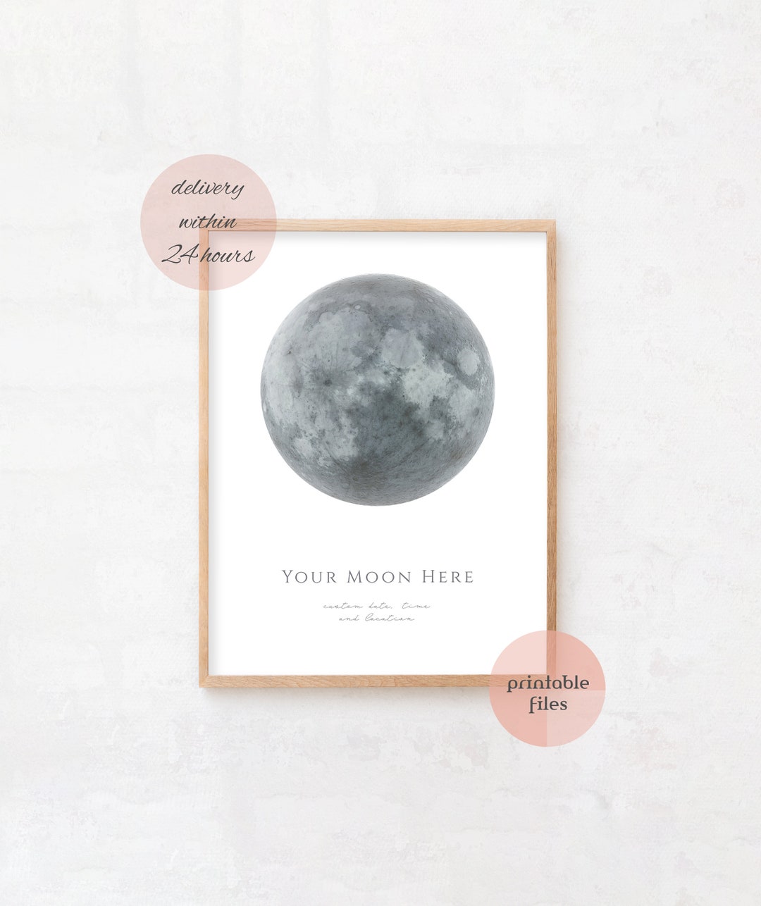 Personalised Moon Phase Poster High Resolution Printable - Etsy