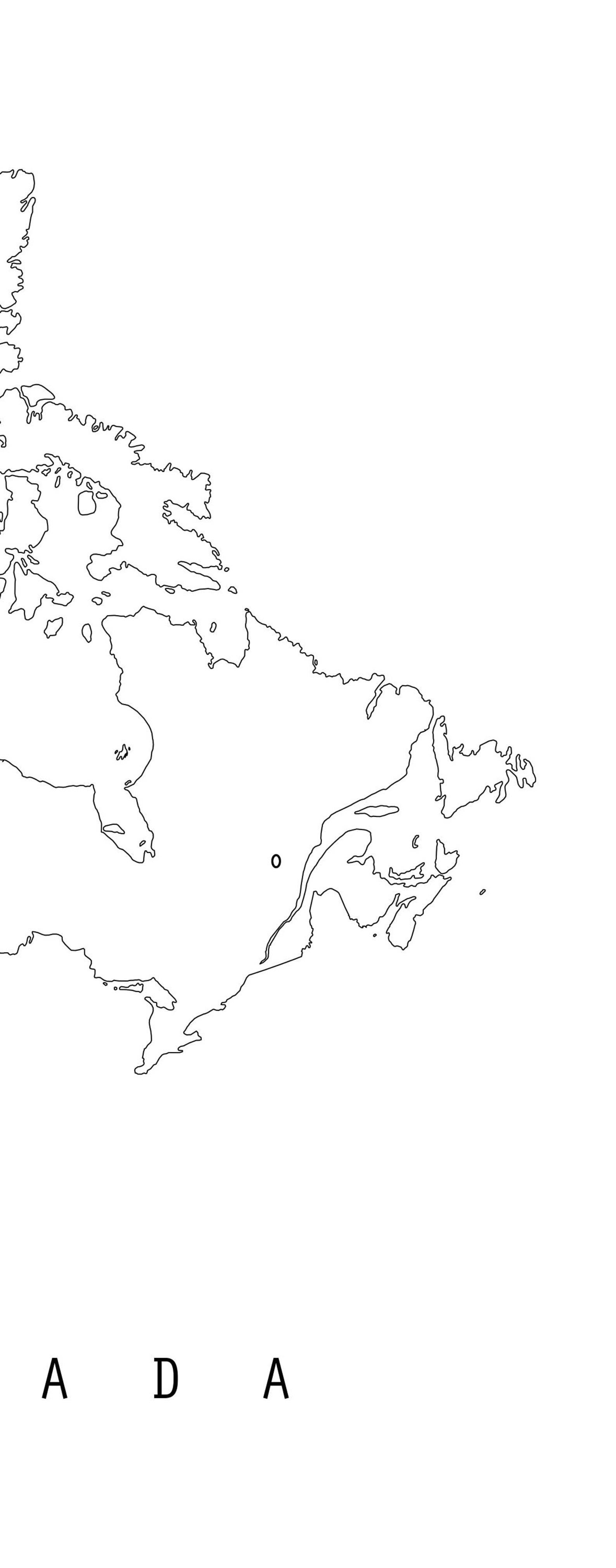 Canada Canada Map Minimal Map Print Printable Files | Etsy Denmark