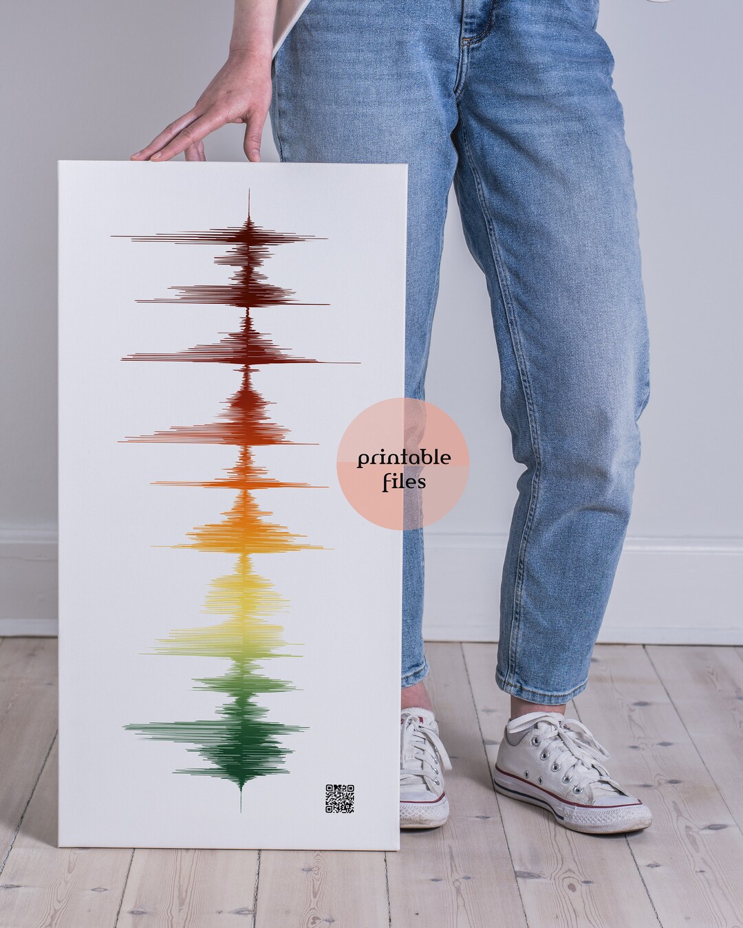 Sound Wave Art Custom Sound Wave Art With a QR Code - Etsy