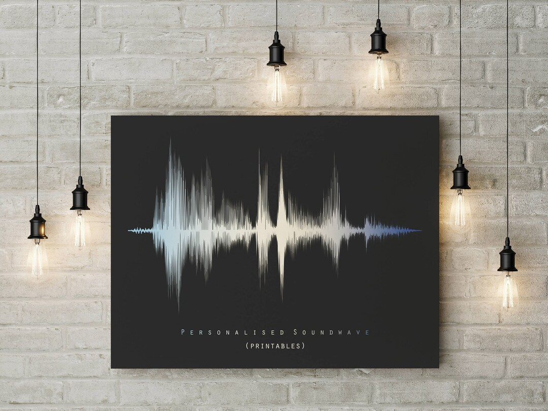 Personalised Soundwave Print, Sound Wave Printable, Personalised Voice ...