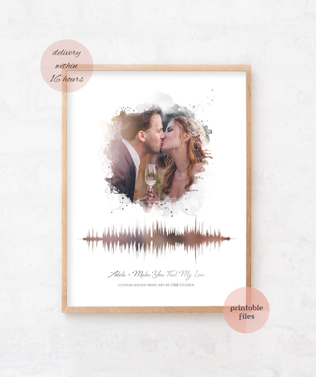 Sound Wave , Personalized Soundwave Art, Printable Files, Music, Voice ...